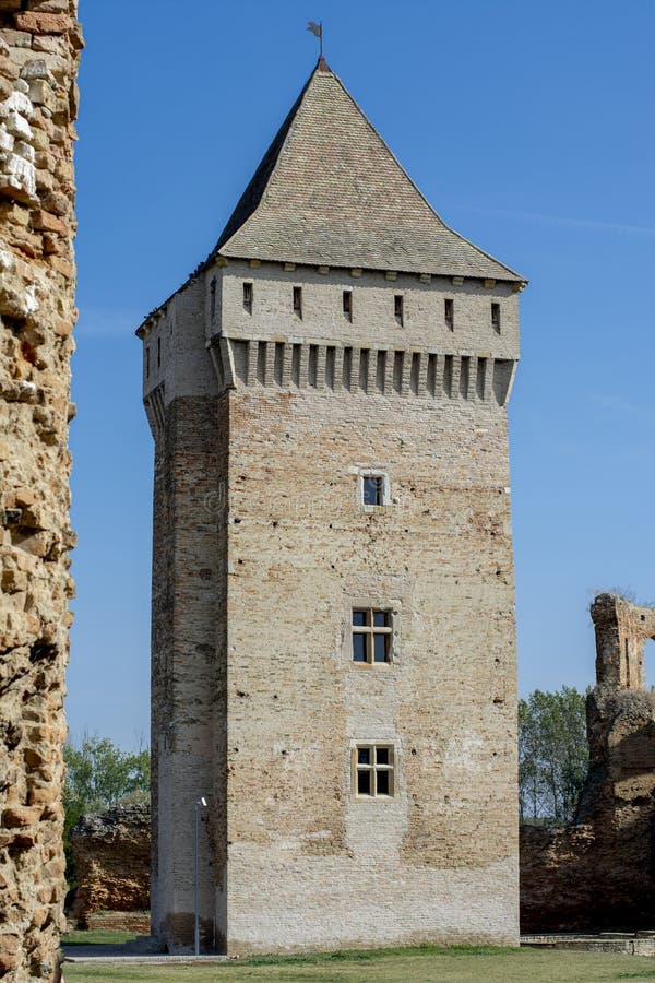 Tvr?ava Ba? Main Tower Old Brick Wall Side View Stock Photo - Image of ...