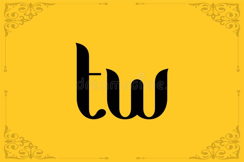 TW abstract luxury logo stock vector. Illustration of alphabet - 362196741