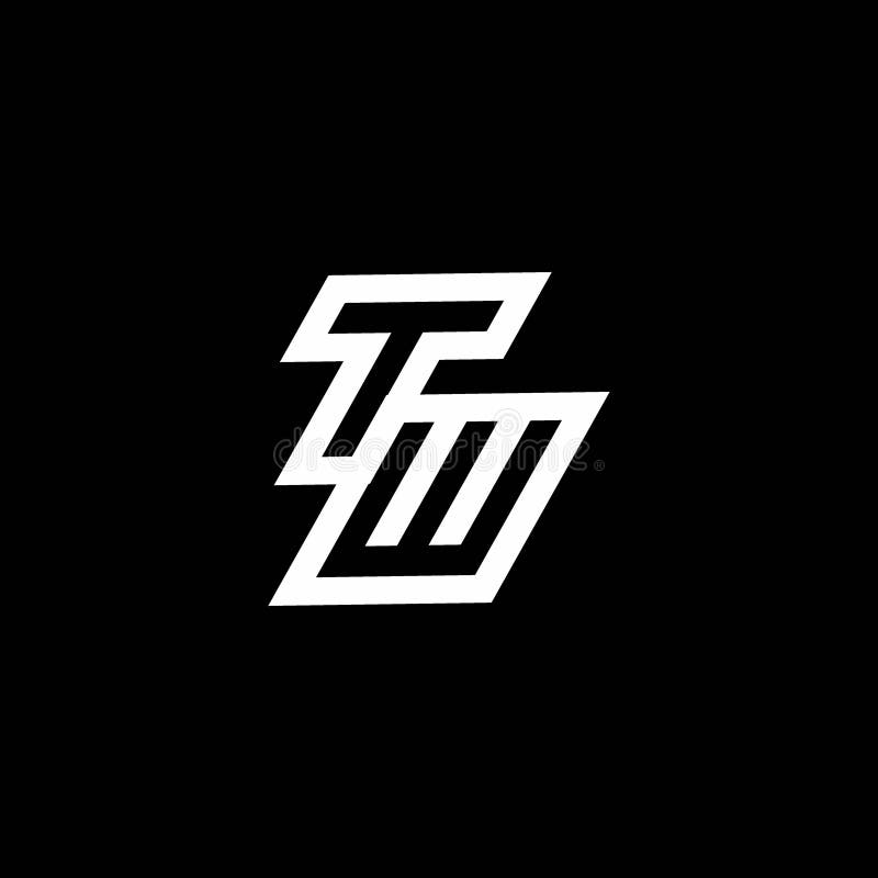 TW Logo Monogram with Up To Down Style Negative Space Design Template ...