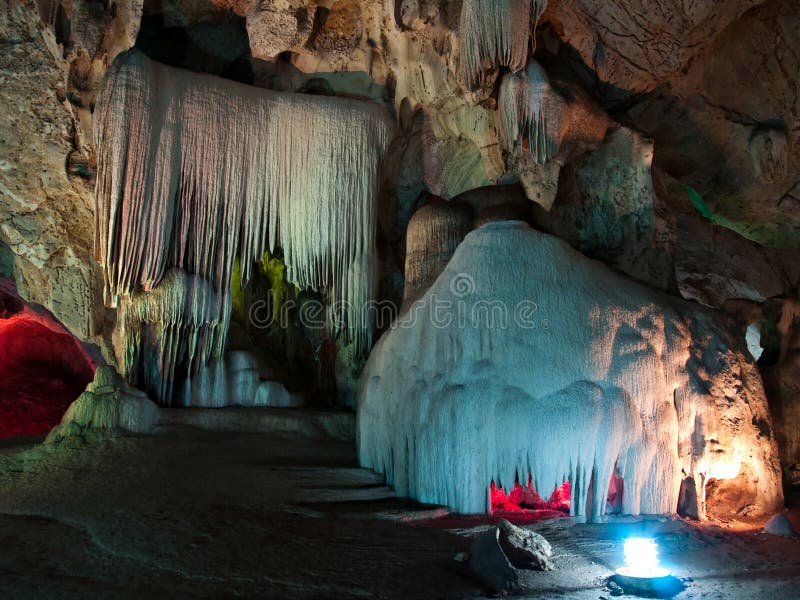 Big stalactite wall stock image. Image of asia, natural - 14678299