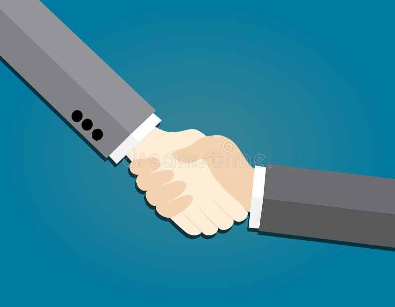 Twee Bedrijfsmensen Die Handen Schudden Vector Illustratie ...