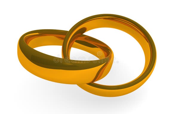 Twee gouden ringen stock illustratie. Illustration of achtergrond ...