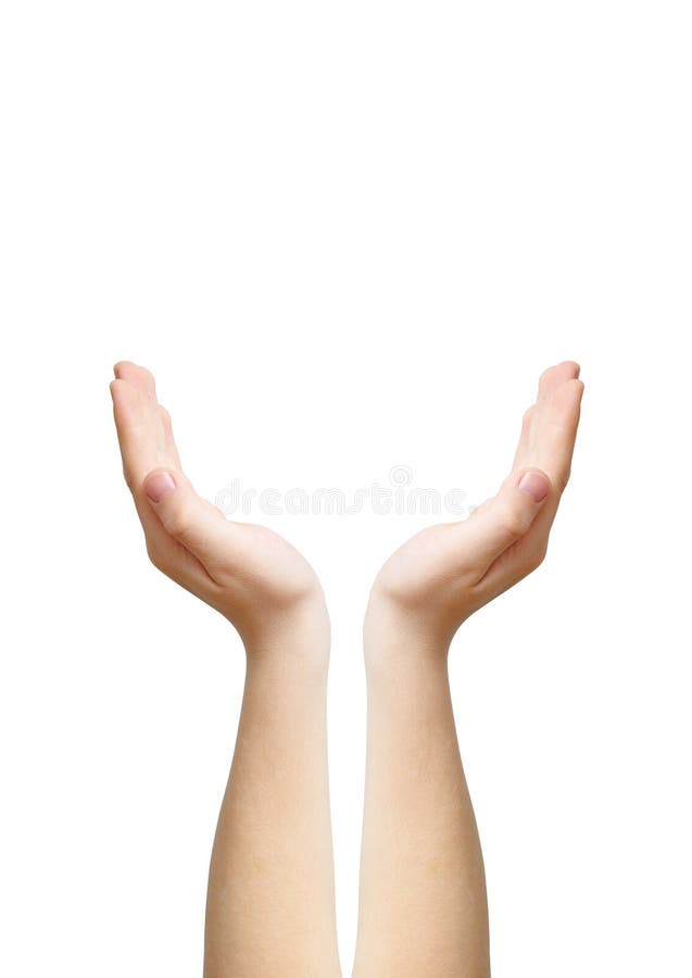 Twee Handen Die Ondersteunen Stock Afbeelding - Image of knippen, licht ...