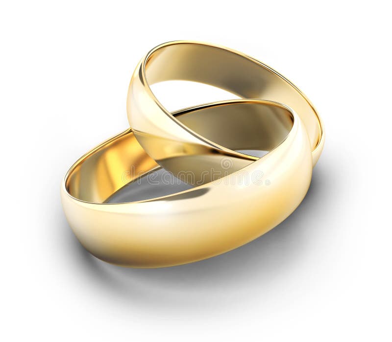 Twee Huwelijks Gouden Ringen Stock Illustratie - Illustration of gehuwd ...
