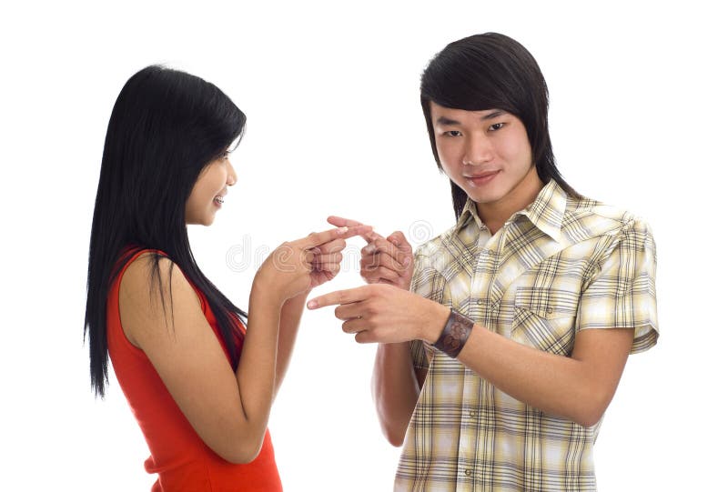 Twee jonge Aziaten stock afbeelding. Image of persoon - 7505855