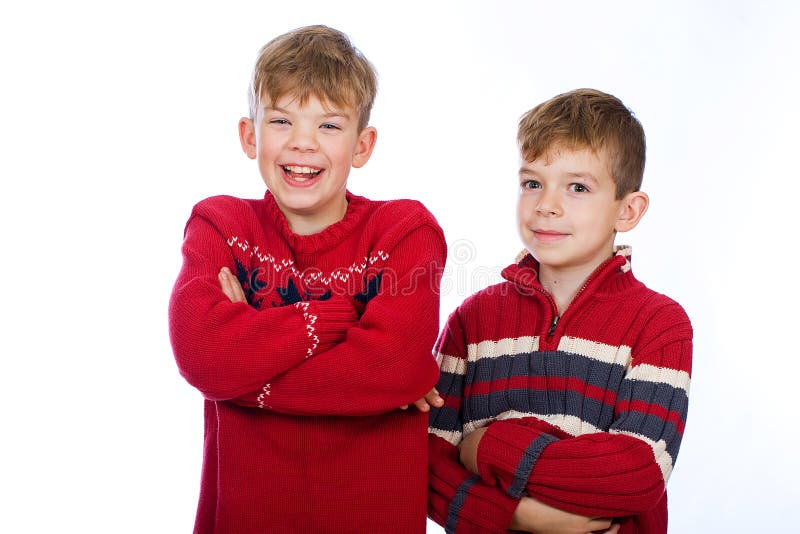 Twee Jonge Jongens Die Pret Hebben Stock Foto - Image of kinderen ...