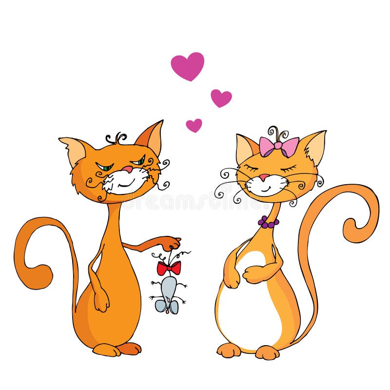 Twee katten vector illustratie. Illustration of huisdier - 22429704