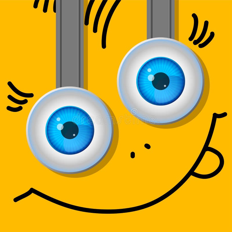Twee Ogen Beeldverhaal Een Typisch Karakter Stock Illustratie ...