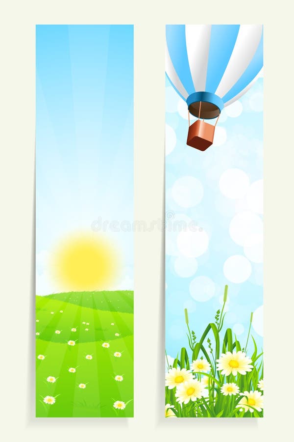 Twee Verticale Banners Met Aard Vector Illustratie - Illustration of ...