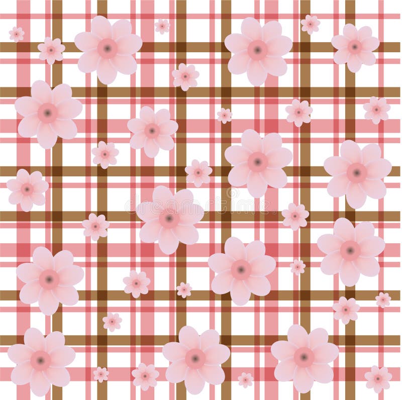 Tweed flower background stock vector. Illustration of leaf - 21620030