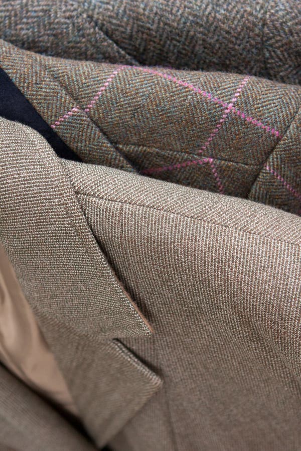 Tweed Jackets Detail Close-up Stock Photo - Image of textile, tailored ...