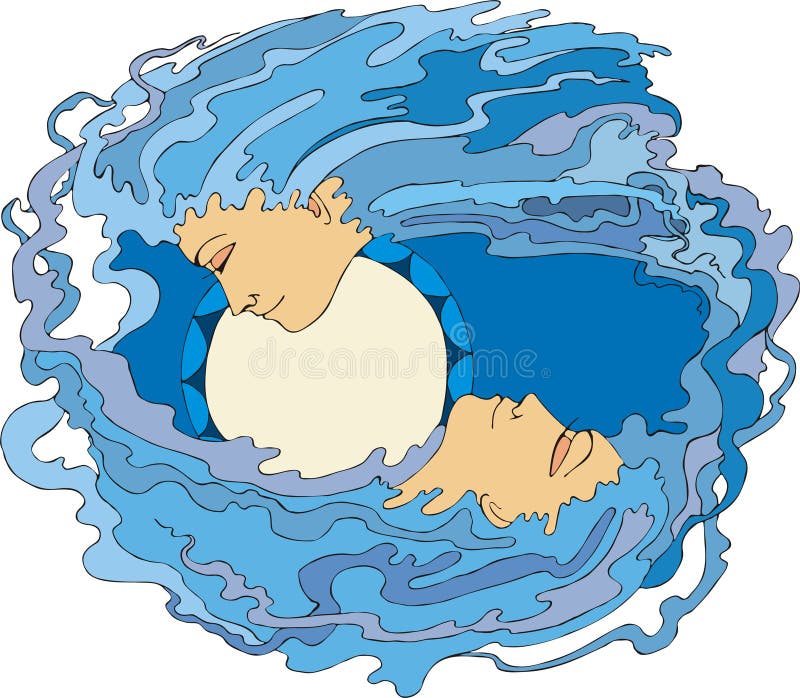 De Dierenriem Van Tweeling/het Symbool Van De Horoscoop Vector ...
