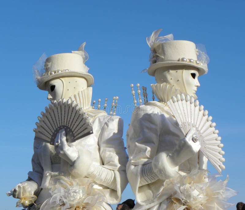 Witte maskers stock foto. Image of kostuum, kostuums - 13079028