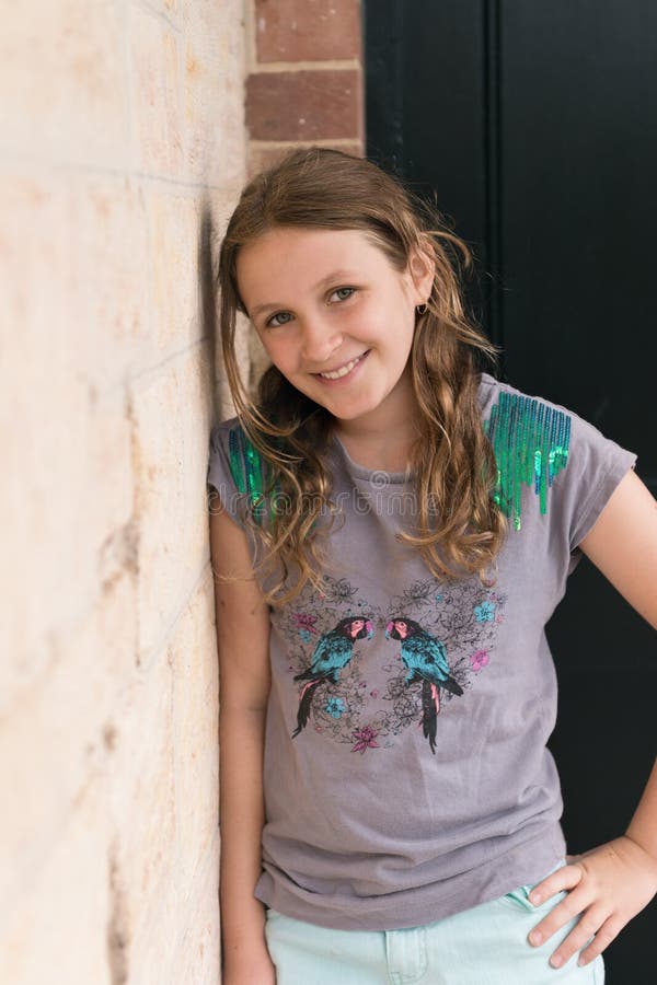 Tween Girl Smiling To Camera Stock Photo - Image of girl, portrait ...