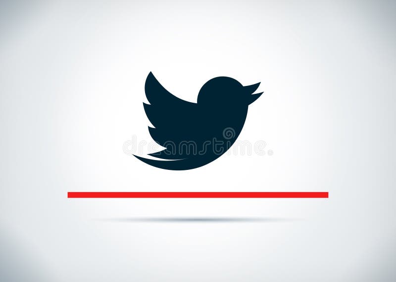 Tweet Bird Icon Abstract Flat Background Design Illustration Editorial ...