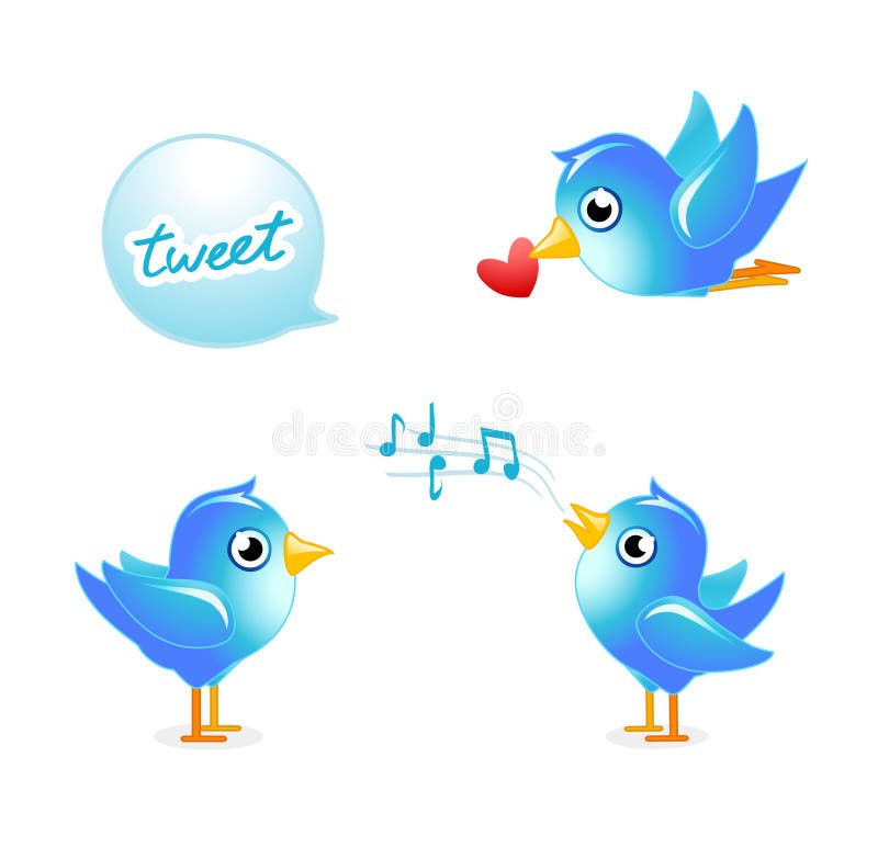 Blue song bird singing stock vector. Illustration of small - 22448094