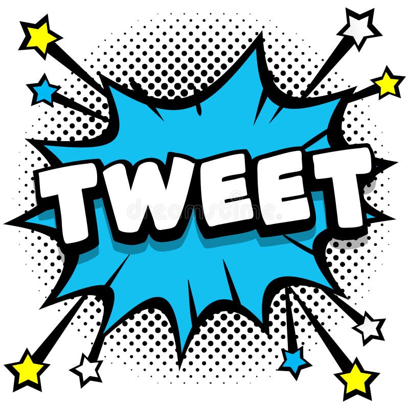 Tweet Pop Art Comic Speech Bubbles Book Sound Effects Stock Vector ...