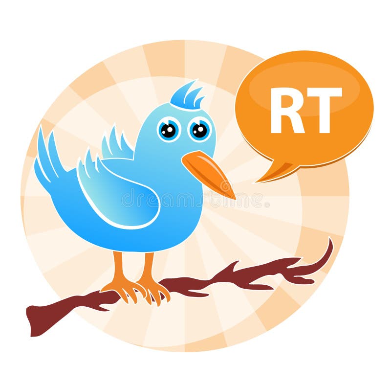 Tweet and Retweet stock illustration. Illustration of bright - 16426340
