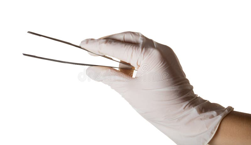 Tweezers in a hand stock photo. Image of accessories - 15012518