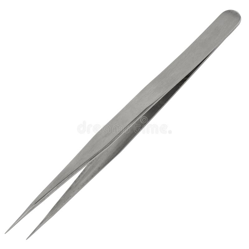 Tweezers, a Tool for Manipulating Small Objects, on White Background ...