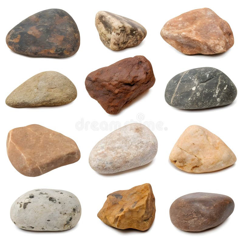 Assorted Rocks Scattered on the Ground Stock Illustration ...