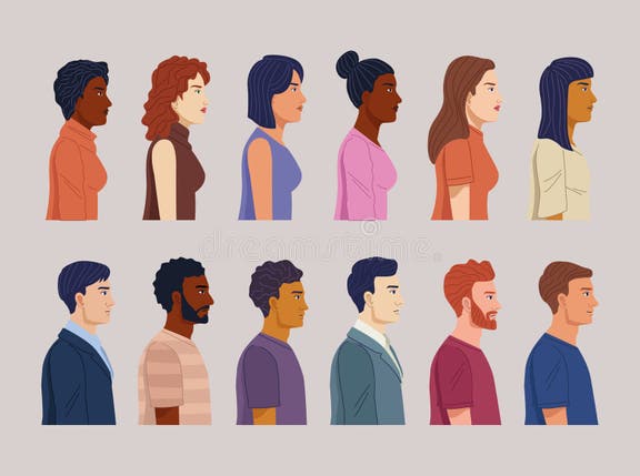 Twelve diversity people stock vector. Illustration of number - 230079948