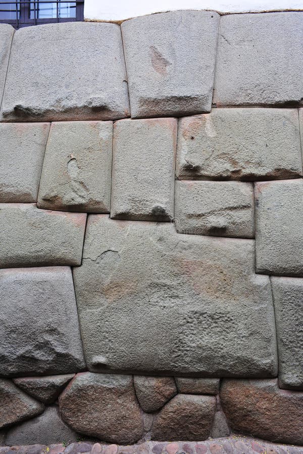 Example of Inca Brickwork Inside Machu Picchu Stock Photo - Image of ...
