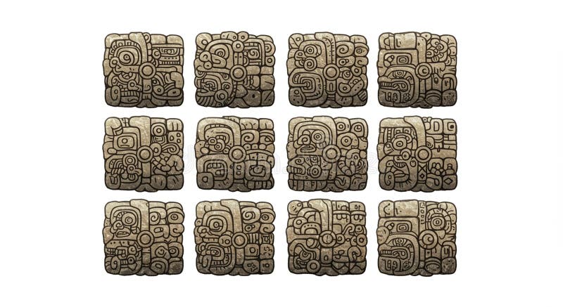 Mayan Square Stone Texture Stock Illustrations – 13 Mayan Square Stone ...
