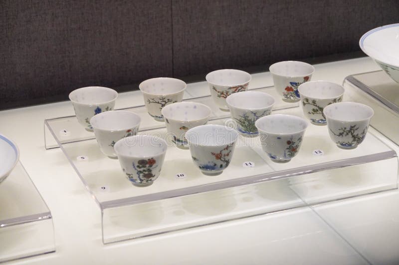 Twelve Stacking Tasting Cups in Presentation Rack Stock Image - Image ...