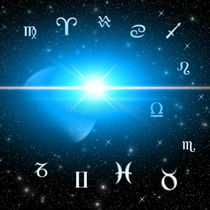 Twelve Symbols of the Zodiac Stock Illustration - Illustration of ...