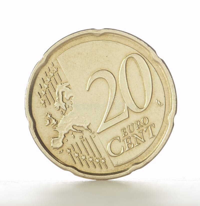 Twenty cent euro coin stock photo. Image of money, despair - 14430096