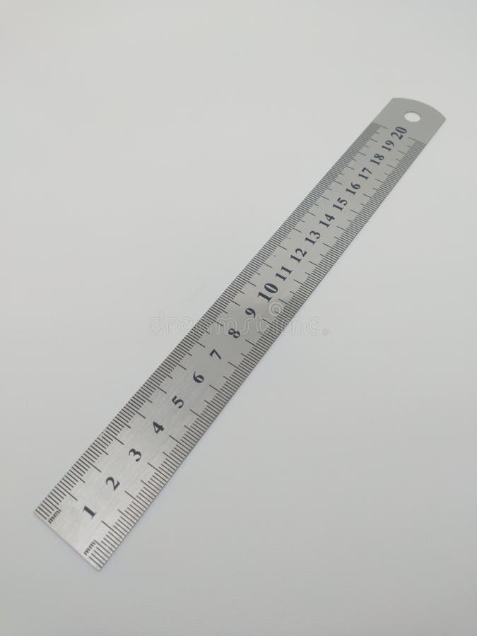 Iron Ruler with Angle Bar, Isolated on a White Background Stock Photo ...