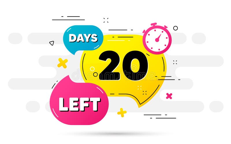 Twenty One Days Left Icon. 21 Days To Go. Vector Stock Vector ...