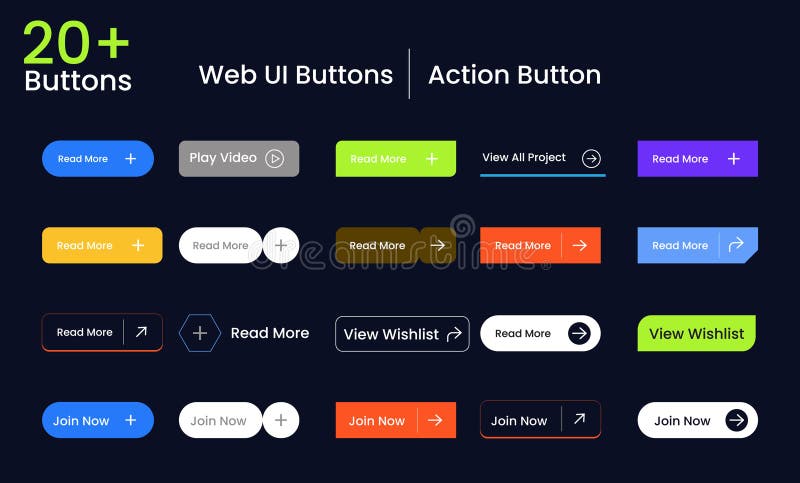 Interactive Button Styles Stock Illustrations – 150 Interactive Button ...