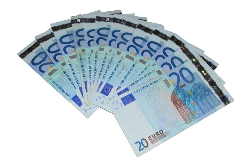 Twenty Euro Banknotes Series Stock Photo - Image of europe, side: 44957286