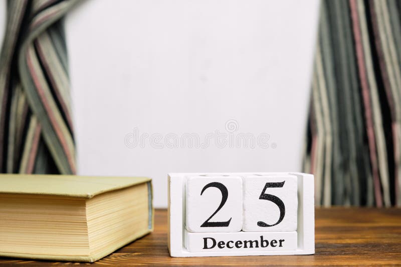 Twenty Fifth Day of Winter Month Calendar December with Copy Space ...