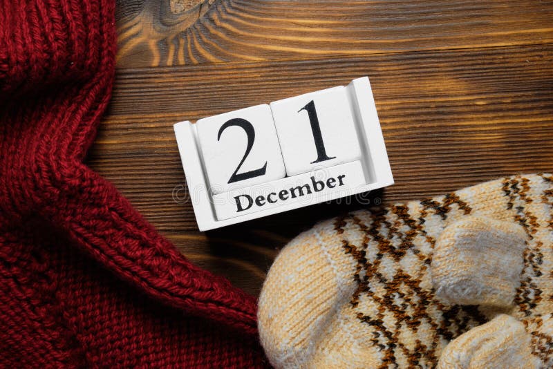 Twenty First Day of Winter Month Calendar December Stock Image - Image ...