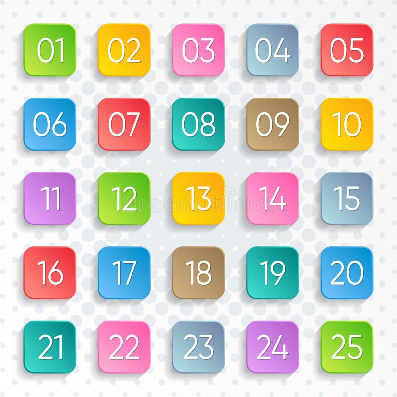 Colorful Calendar Circle Labels Month Numbers Stock Vector ...