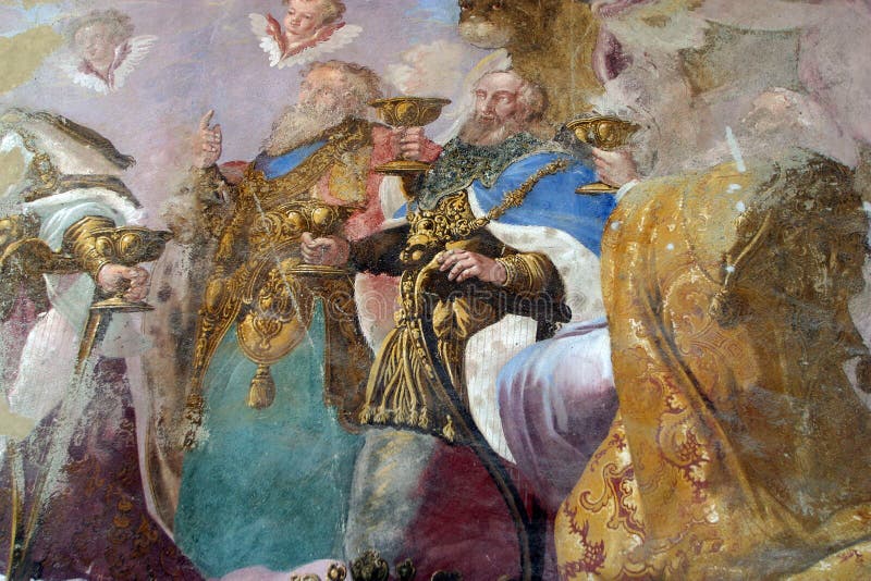 The Twenty-four Elders Fall Down before Him Stock Image - Image of ...