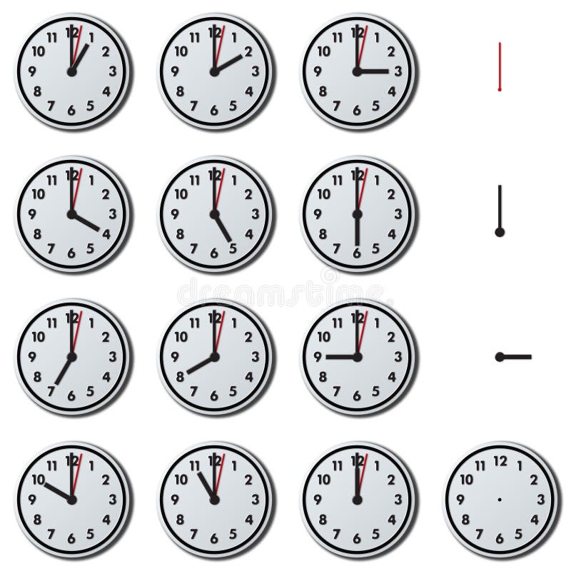 Twenty four hour stock illustration. Illustration of clock - 6884963