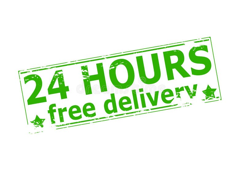 Twenty four hours approval stock illustration. Illustration of ...