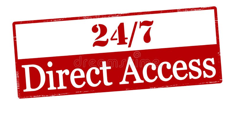 Twenty Four Seven Direct Access Stock Illustration - Illustration of ...