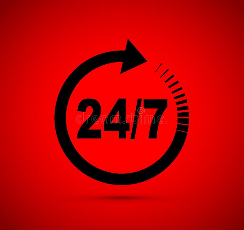 Twenty Four Seven Arrow Icon Set Stock Vector - Illustration of circle ...