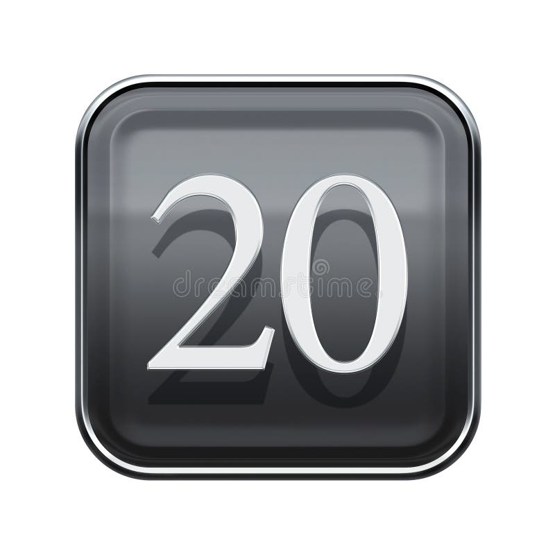 Twenty icon glossy. stock illustration. Illustration of creativity ...