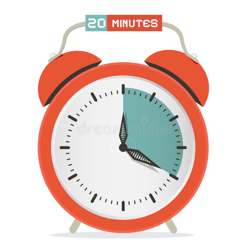 Twenty Minutes Stop Watch - Alarm Clock Illustration Stock Vector ...