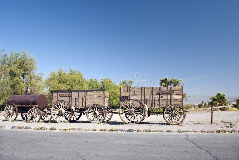 20 Mule Team Wagon Train in Death Valley Stock Photo - Image of ...