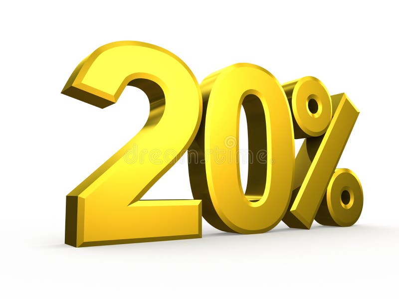 20 Percent Off Promotional Sign Stock Illustration - Illustration of ...
