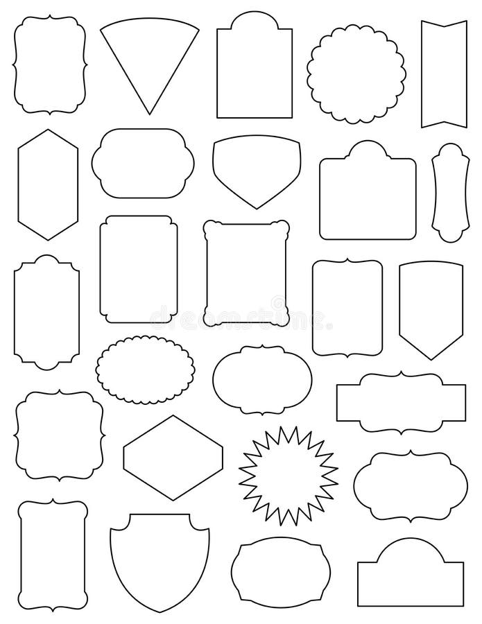 Twenty Six Classic Frames Set Stock Vector - Illustration of circular ...