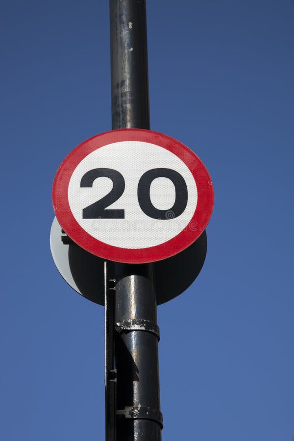 Twenty Speed Sign stock image. Image of traffic, kilometer - 57531529