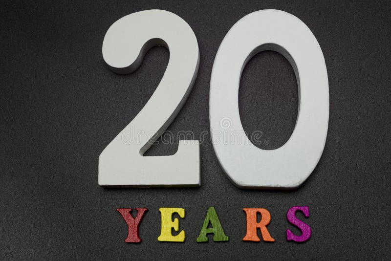 Twenty years. stock photo. Image of numbers, background - 84552924
